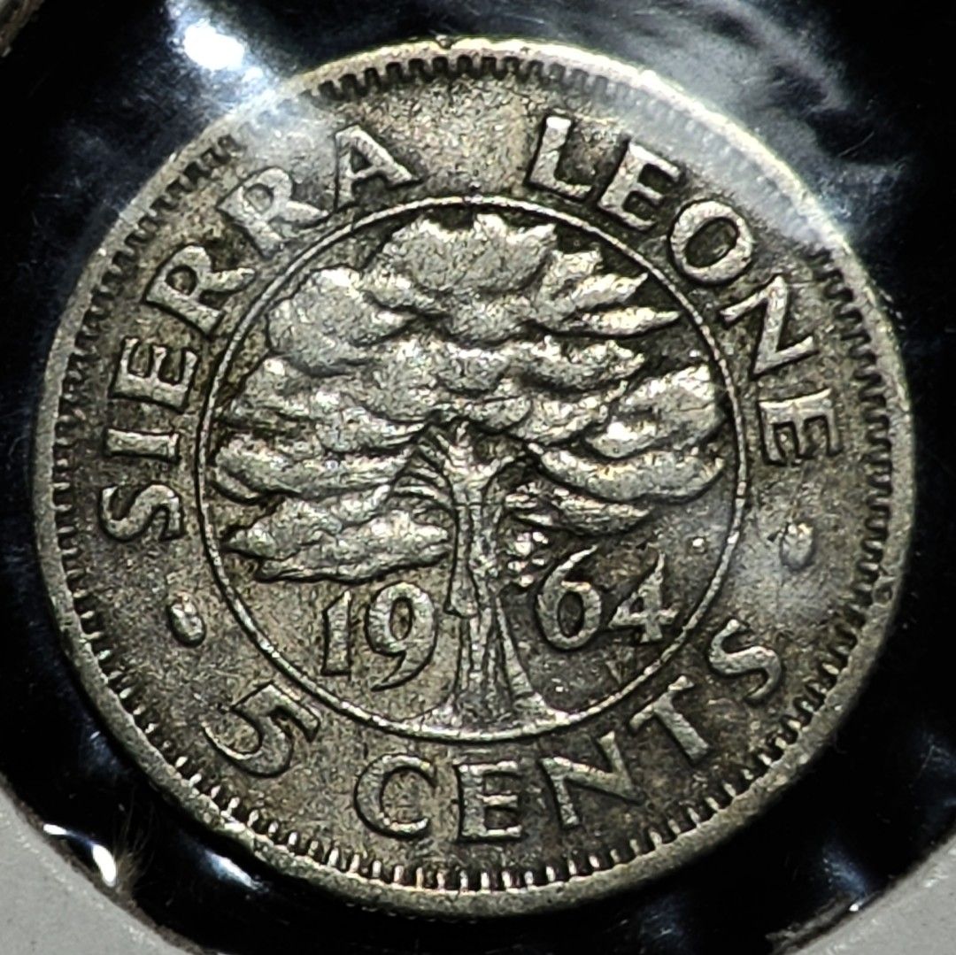 Sierra Leone Silver 1964 5 Cents Coin Currency XF, Hobbies & Toys ...