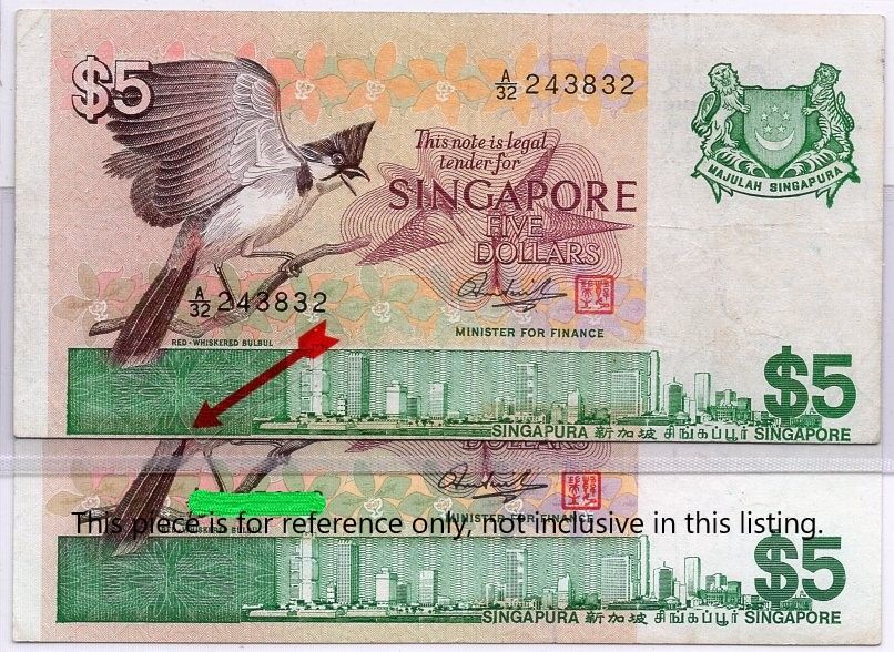 Singapore Bird Series Banknotes Alignment Error, Hobbies & Toys ...