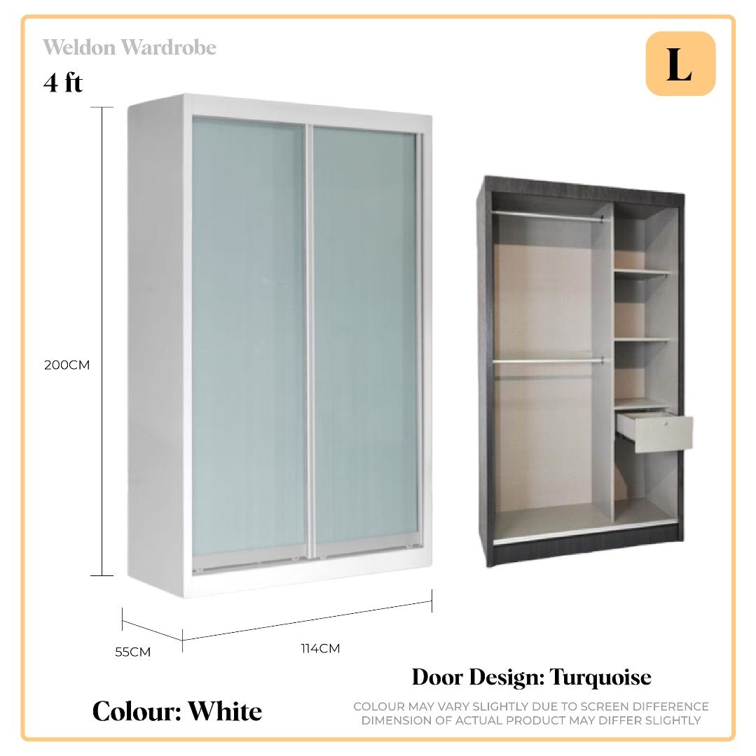 Sliding Door 5ft Wardrobe, Furniture & Home Living, Furniture, Shelves ...