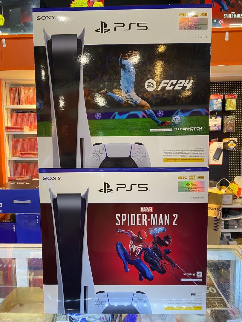Special Promotion Sony PS5 Disc Edition with EA SPORTS FC 24 Bundle/Spiderman2 Bundle (Free 1 ...