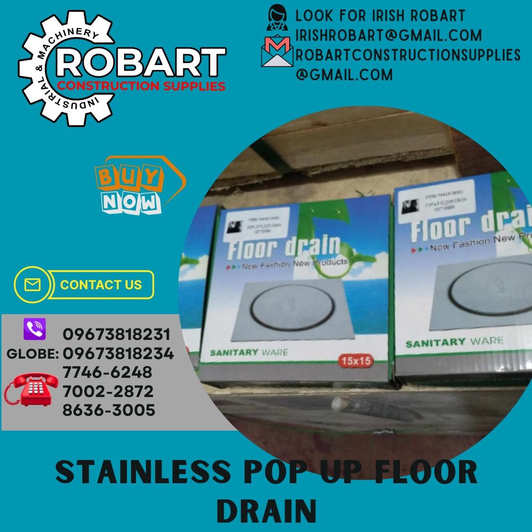stainless pop up floor drain, Commercial & Industrial, Construction ...