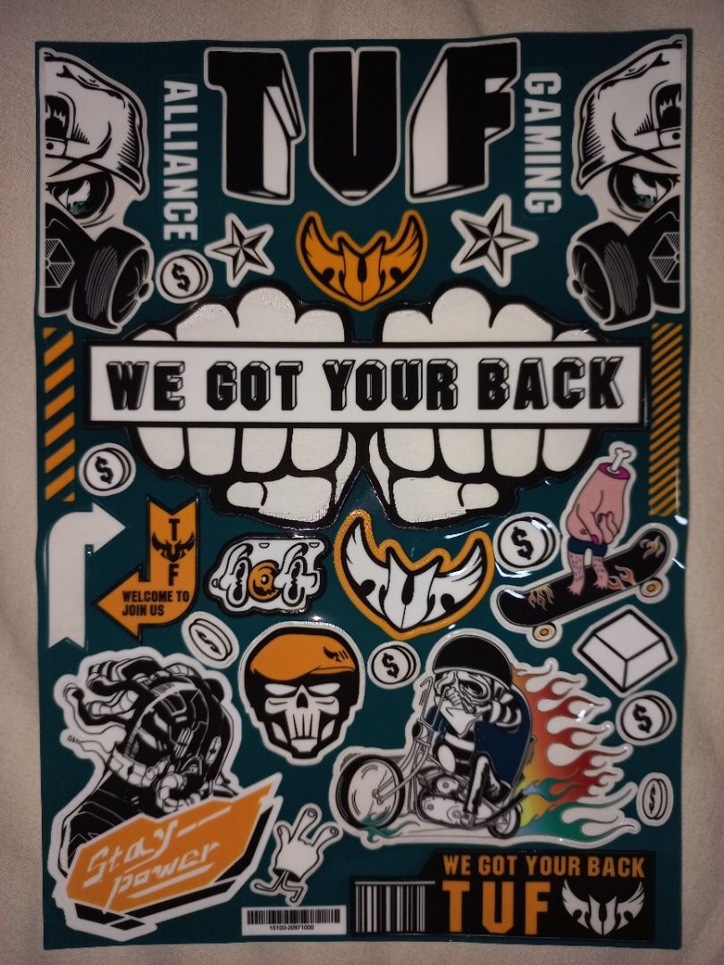 Sticker Asus TUF Gaming (Original), Buku & Alat Tulis, Alat Tulis di ...