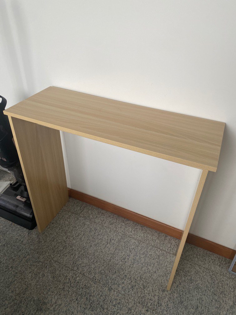 Study table wall narrow table long table slender, Furniture & Home ...