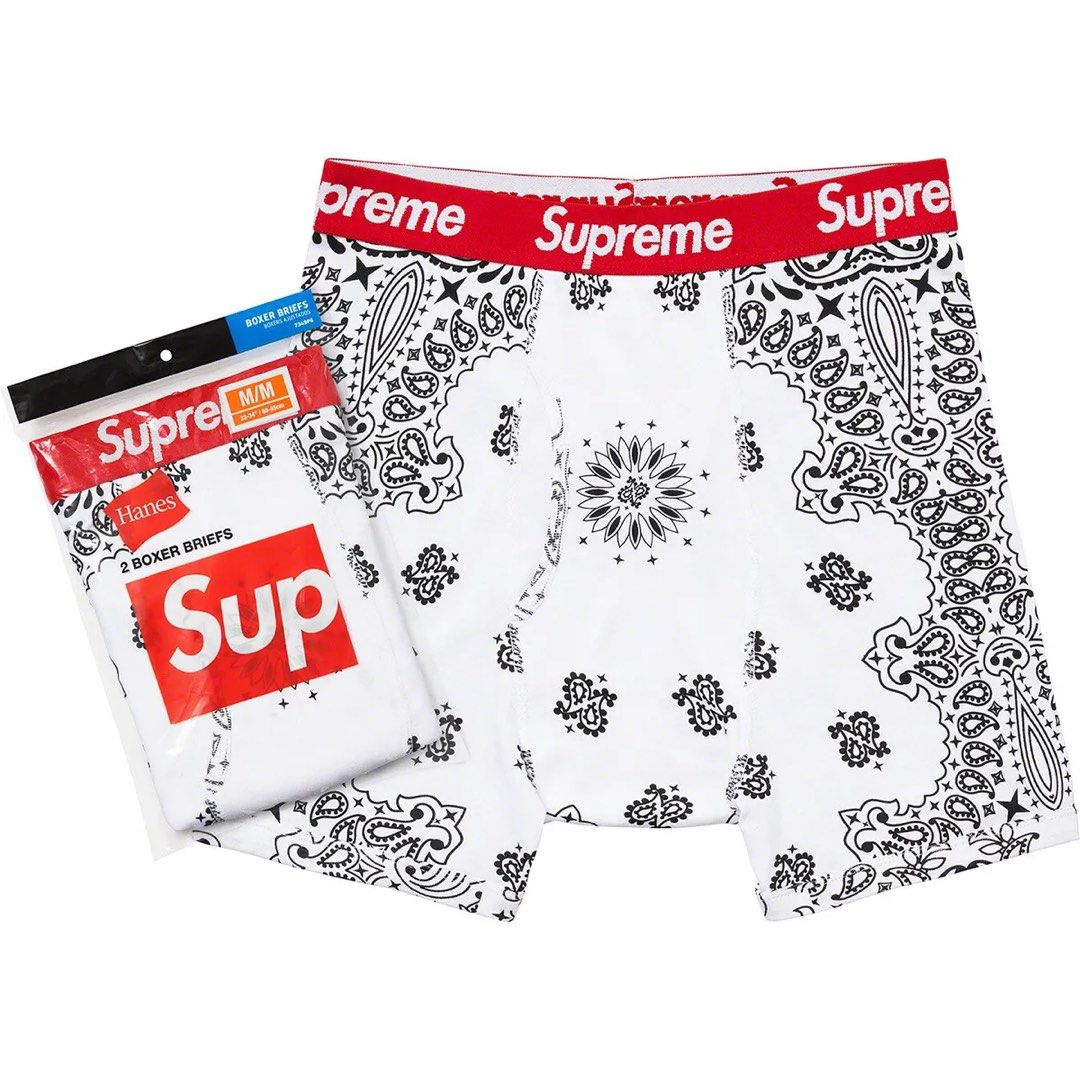 Supreme bandana boxer white, Men's Fashion, Bottoms, New Underwear on ...