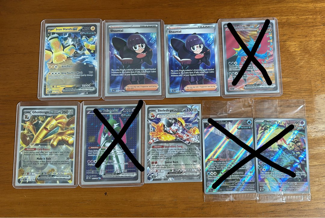 (sv04) Paradox Rift hits, roaring moon ex, iron valiant ex, etc ...