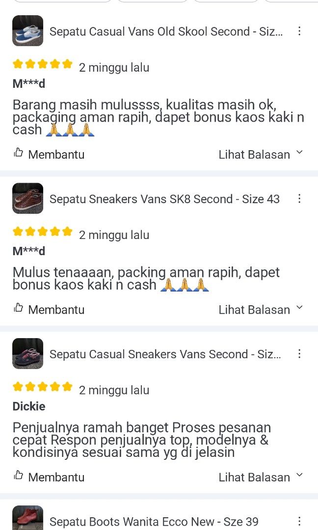 Testimoni - Review - Ulasan, Komunitas di Carousell