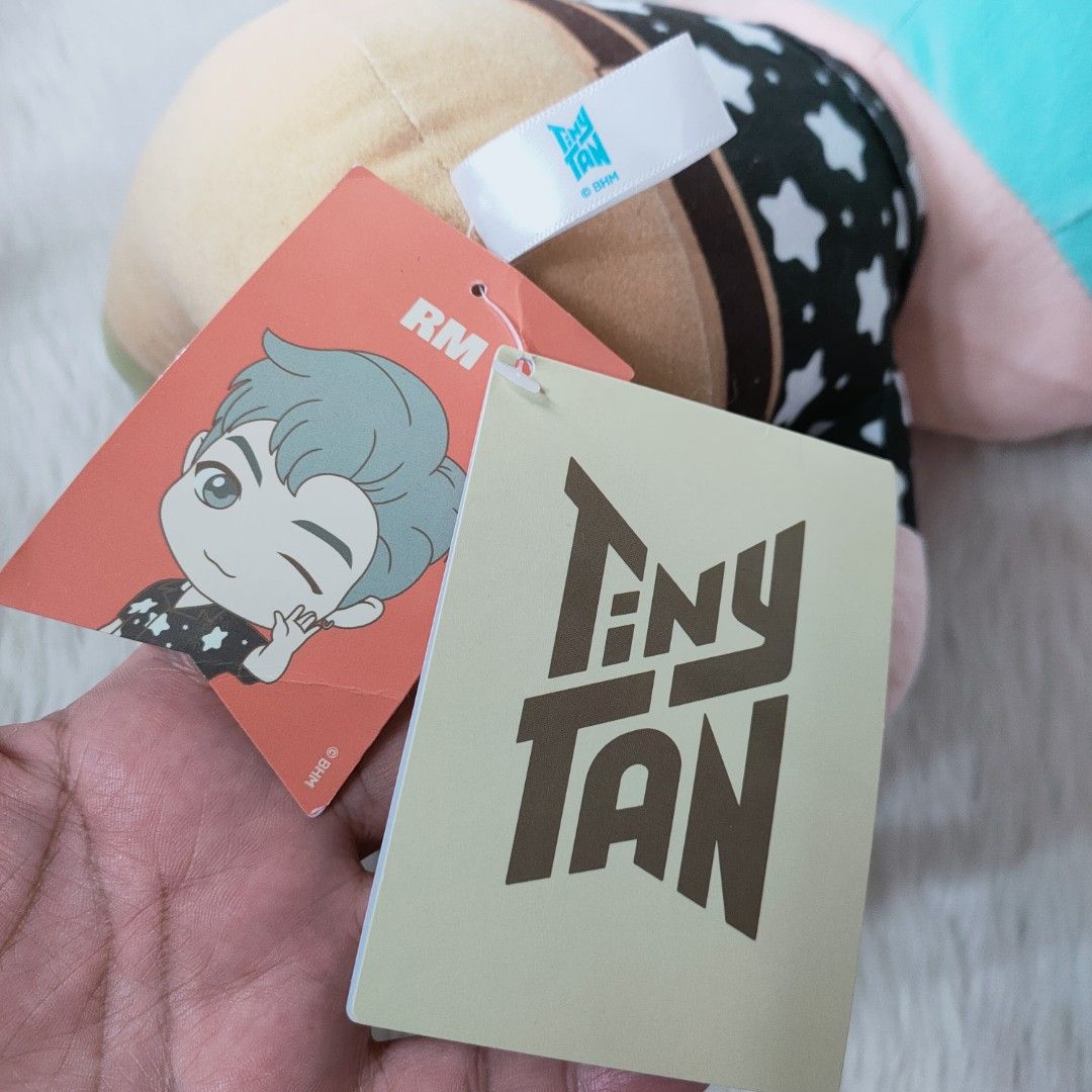 Tiny Tan RM Sitting Jumbo Plush (Dynamite Version), Hobbies & Toys ...