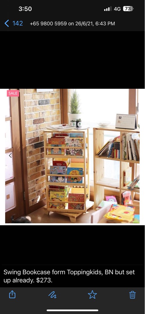 Toppingkids Swing Bookshelf, Furniture & Home Living, Furniture, Other ...