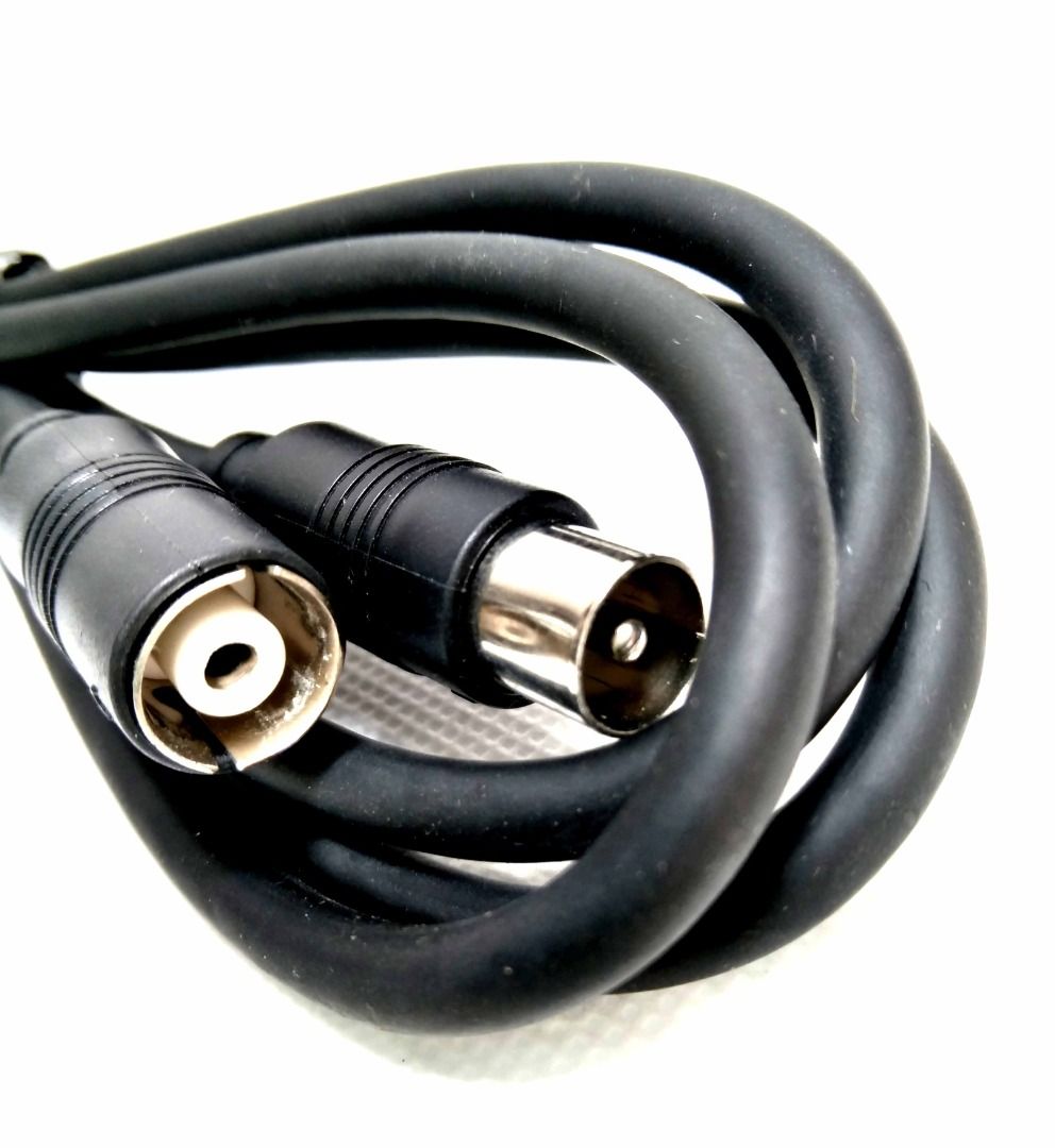 UHF VHF RF TV Antenna Ariel Cable plug to Socket Male to Female Cable ...