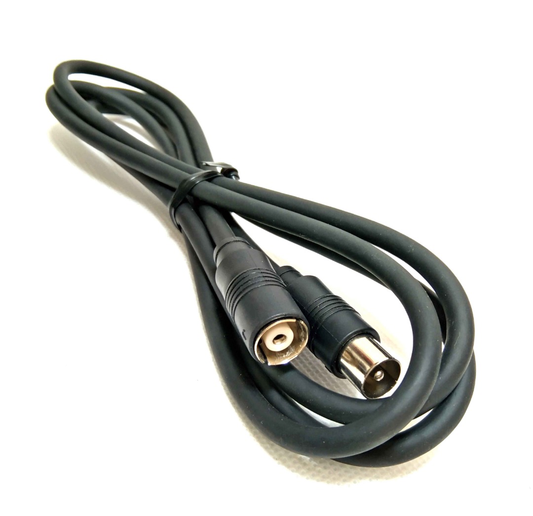 UHF VHF RF TV Antenna Ariel Cable plug to Socket Male to Female Cable ...