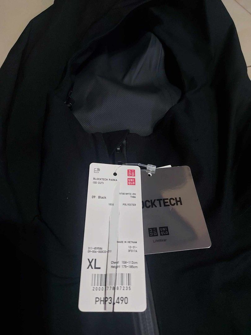 UNIQLO BLOCKTECH XL BLACK, Men's Fashion, Coats, Jackets and Outerwear ...