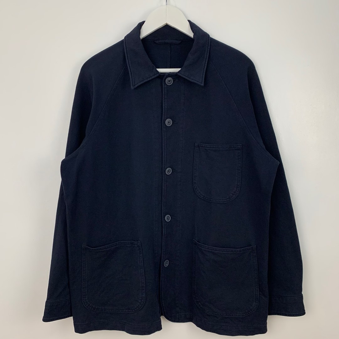 Uniqlo Washed Jersey Work Jacket, Men's Fashion, Coats, Jackets and ...