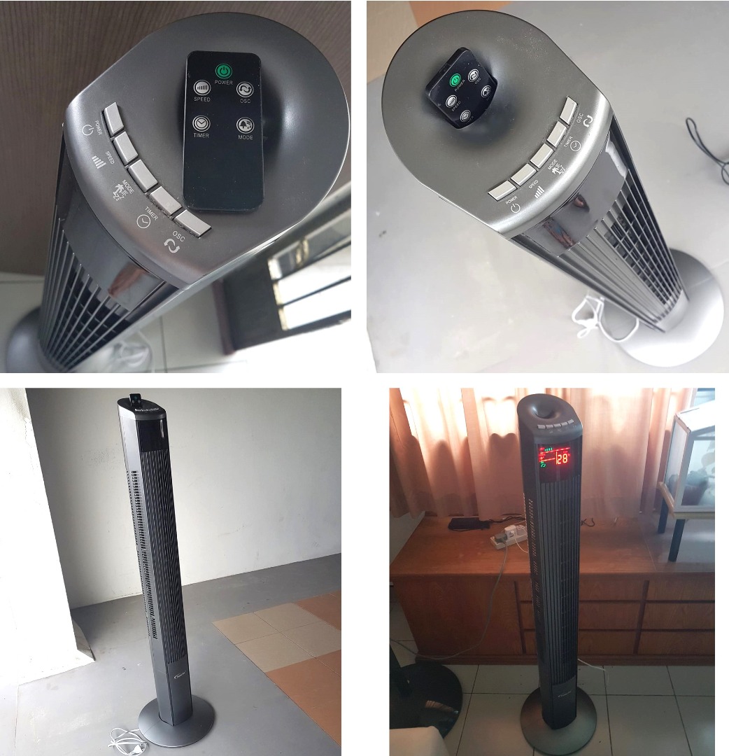 Versatile PowerPac Tower Fan, 46 inches with Oscillation and Remote ...