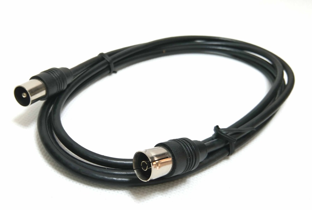 VHF UHF RF TV Antenna Ariel Cable plug to Socket Male to Female Cable ...