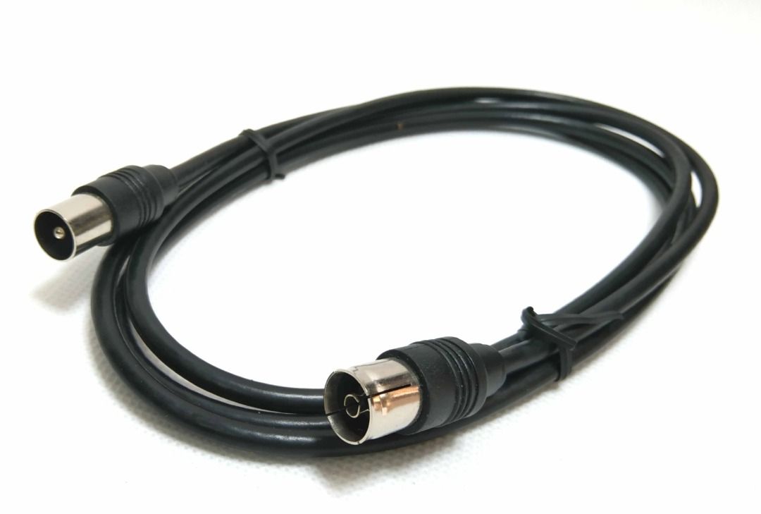 VHF UHF RF TV Antenna Ariel Cable plug to Socket Male to Female Cable ...