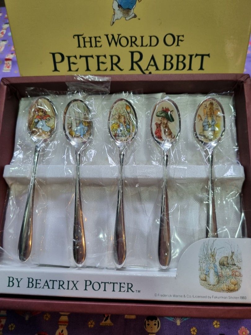 Vintage Asahi Peter Rabbit Cloisonne Spoon Set, Hobbies & Toys ...