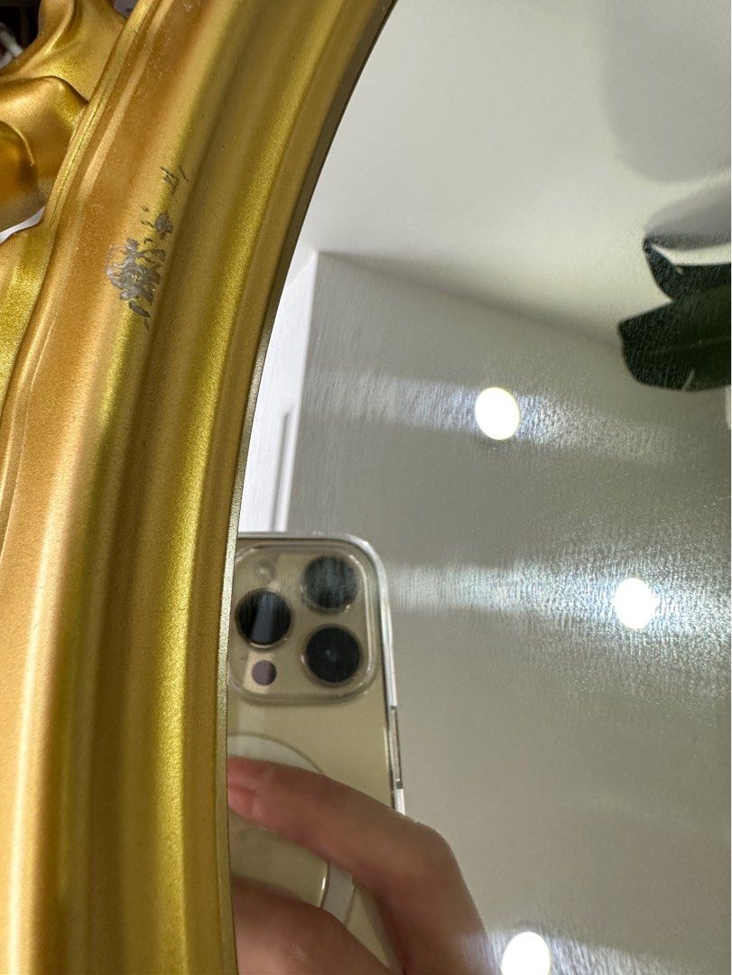 VINTAGE GOLD MIRROR (MINOR DEFECT), Furniture & Home Living, Home Decor ...