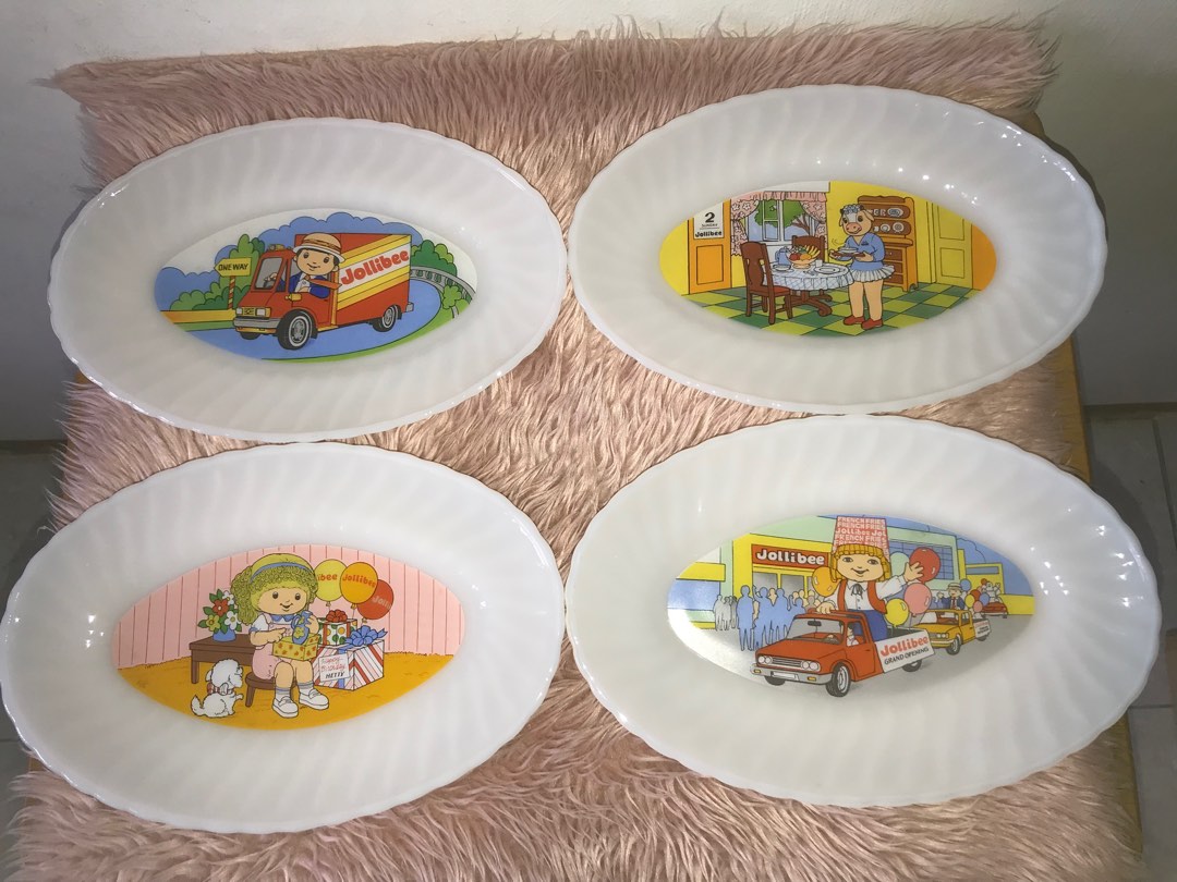 Vintage Jollibee Oval Plates, Hobbies & Toys, Memorabilia ...