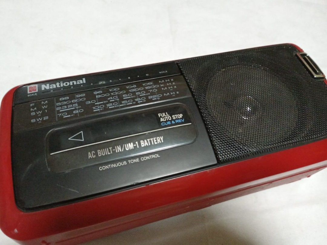 Vintage National Radio Cassette Tape Player Red, Audio, Portable Music ...