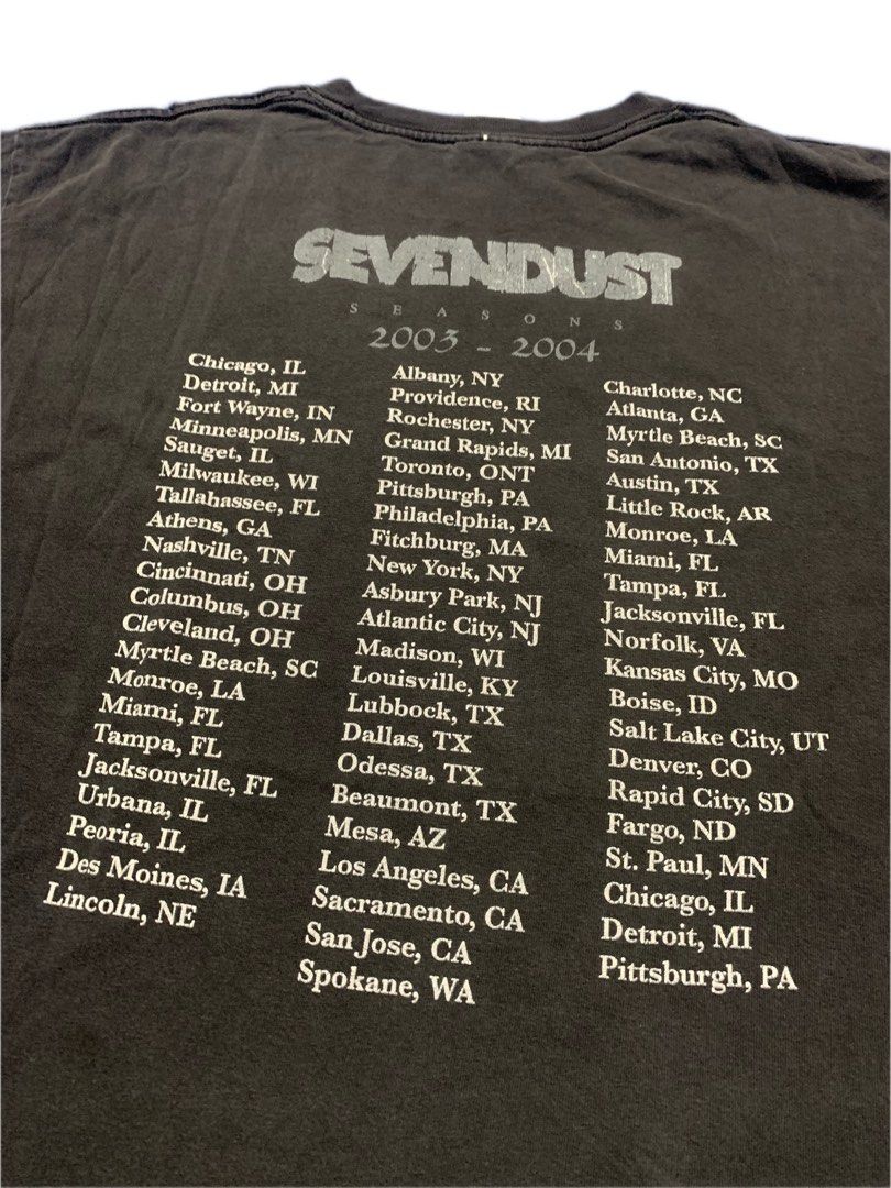 Vintage SEVENDUST 2003-2004 tour rare as effff, Men's Fashion, Tops ...