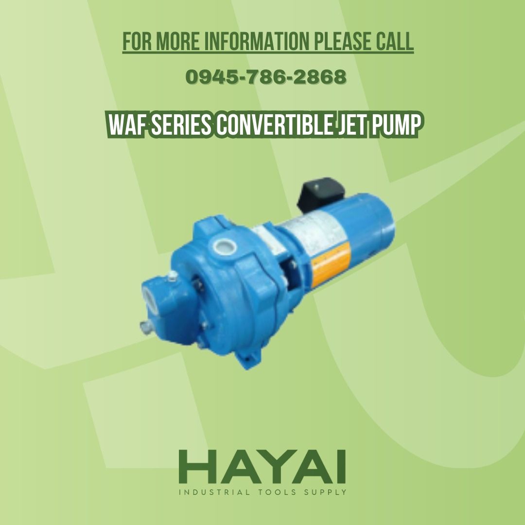 WAF Series Convertible Jet Pump, Commercial & Industrial, Industrial Equipment on Carousell