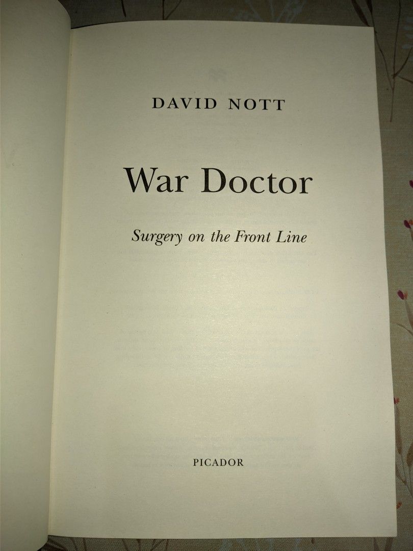 War Doctor by David Nott, Hobbies & Toys, Books & Magazines, Fiction ...