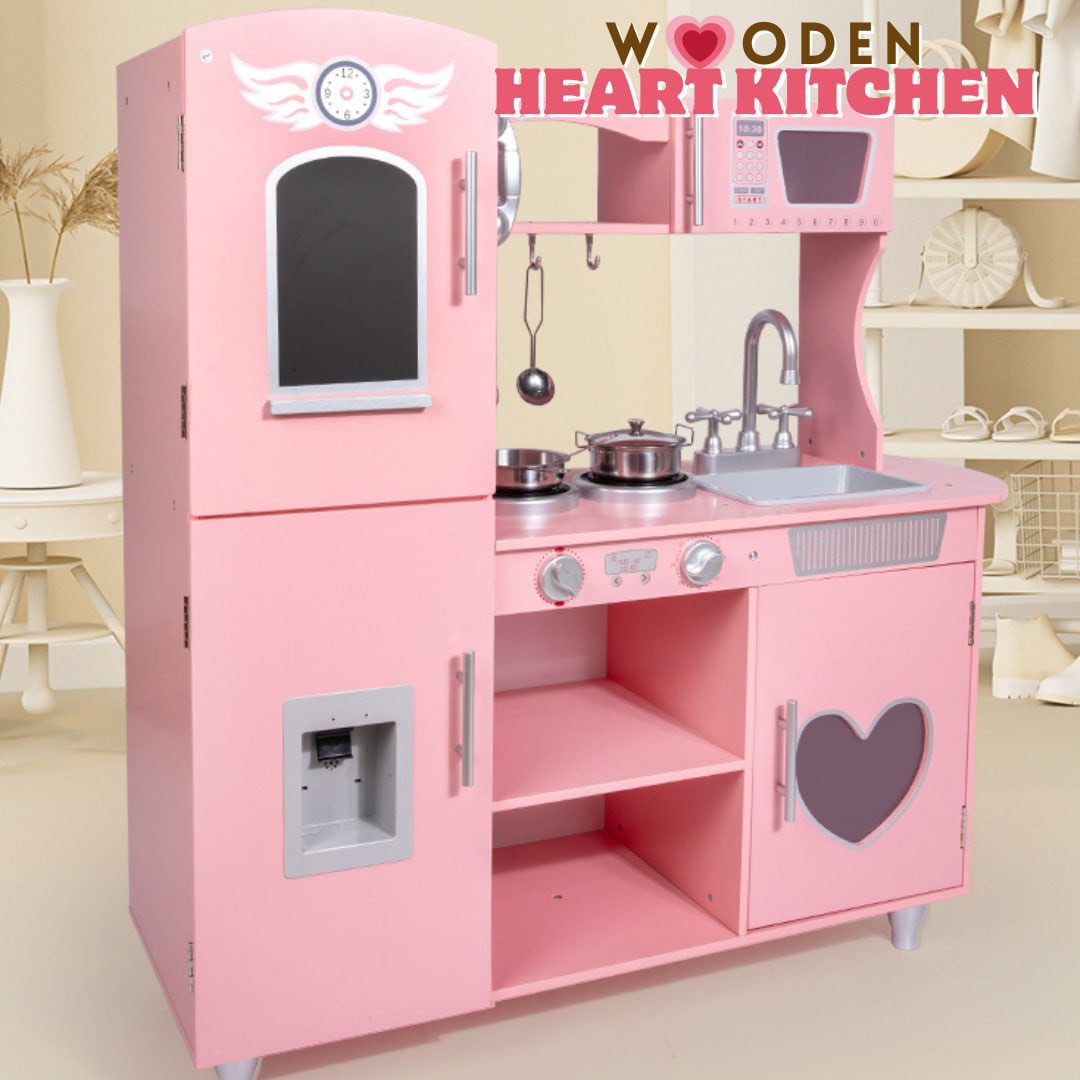 Wooden Heart Kitchen, Hobbies & Toys, Toys & Games on Carousell