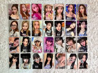 [wts] lesserafim yunjin chaewon eunchae kazuha pcs pobs lds polaroids ...