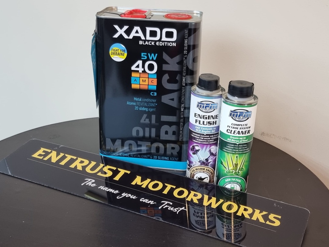 XADO 5w-40 Black Luxury Drive engine oil servicing package, Car ...