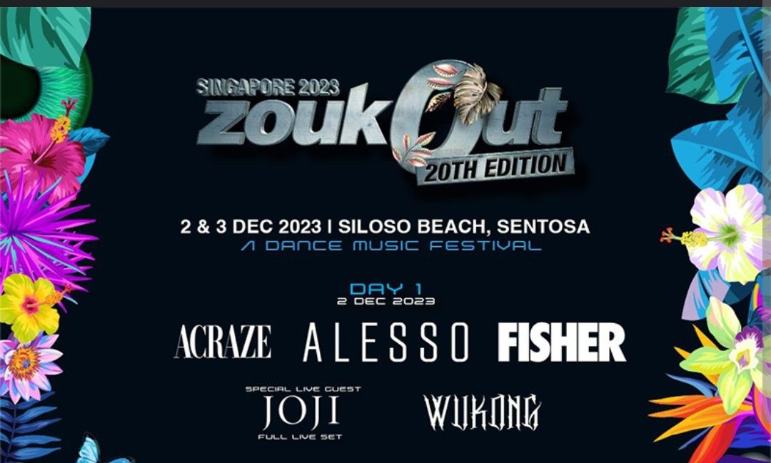 Zoukout Day 1 2nd dec ticket x 2, Tickets & Vouchers, Event Tickets on ...