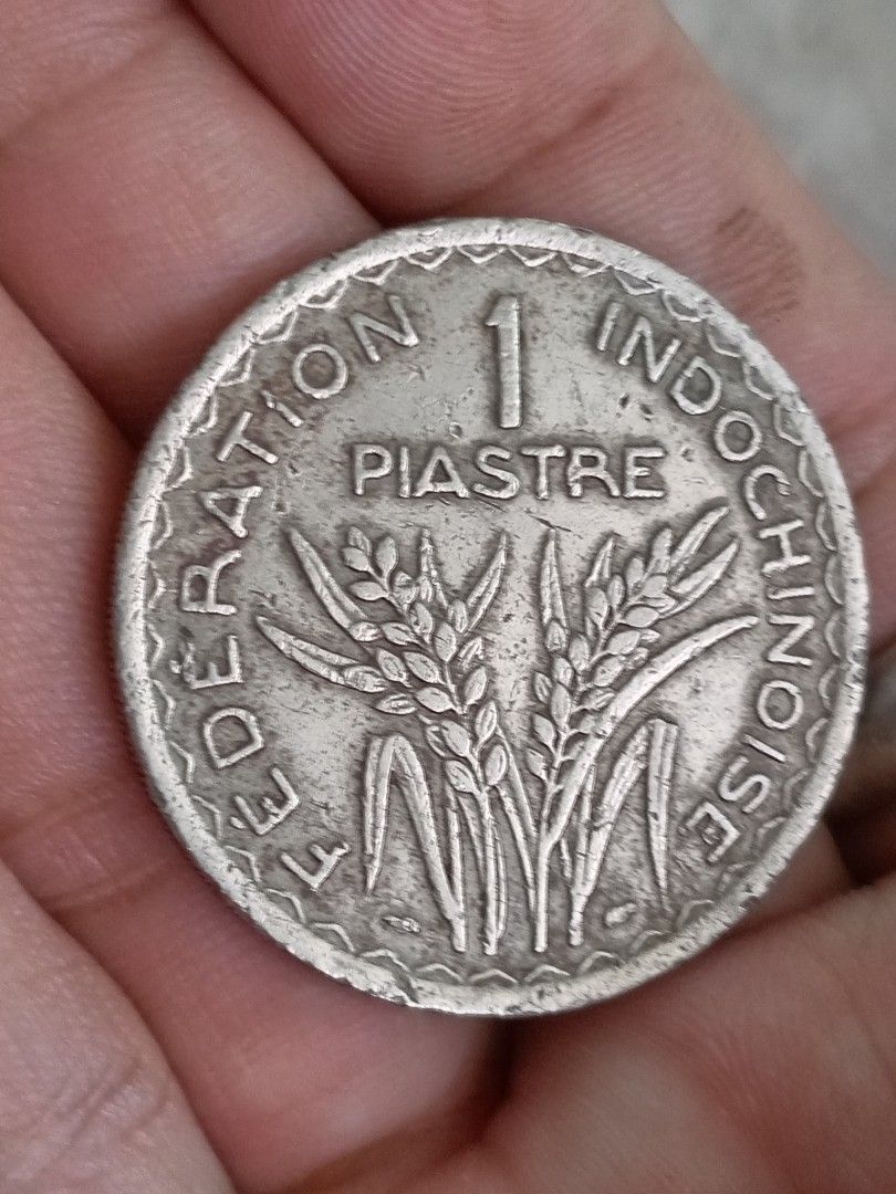 1947 1 piastre indochine coin, Hobbies & Toys, Memorabilia & Collectibles, Currency on Carousell