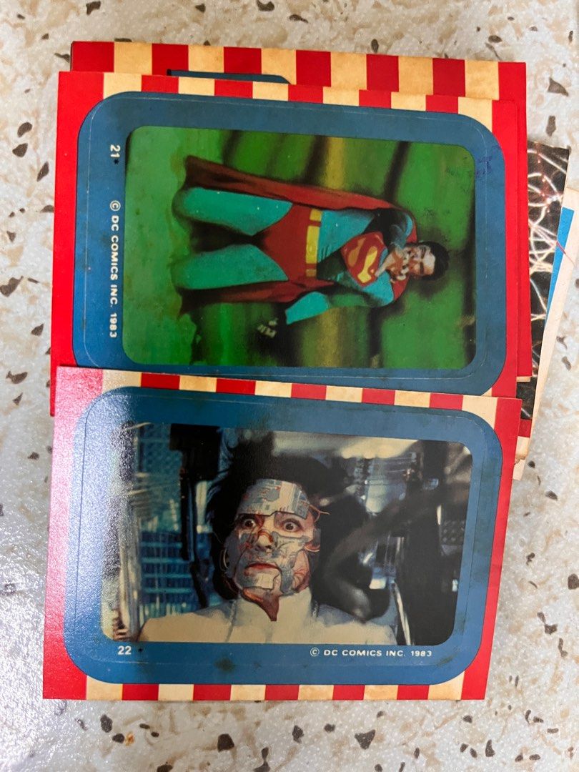 1983 Superman III Cards/Stickers with packaging, Hobbies & Toys ...