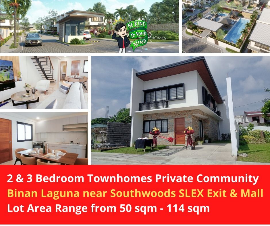 2 & 3 Bedroom Townhomes Binan Laguna near Southwoods SLEX Exit & Mall ...