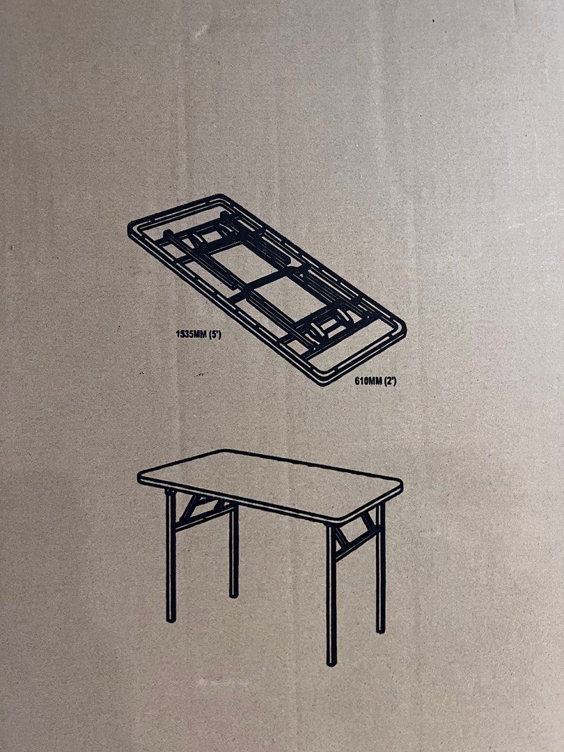 3V plastic foldable banquet table, Furniture & Home Living, Furniture ...