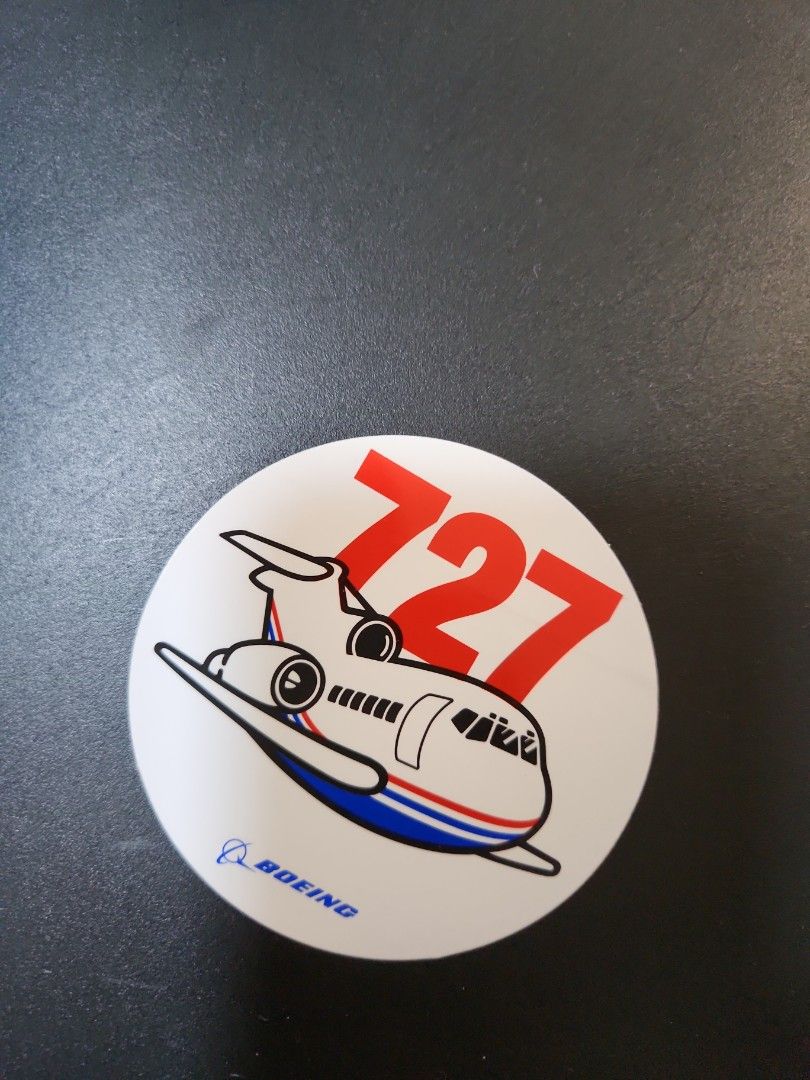 波音727 貼紙 Boeing 727 sticker, 興趣及遊戲, 手作＆自家設計, 文具及工藝 - 畫作及印刷品 - Carousell