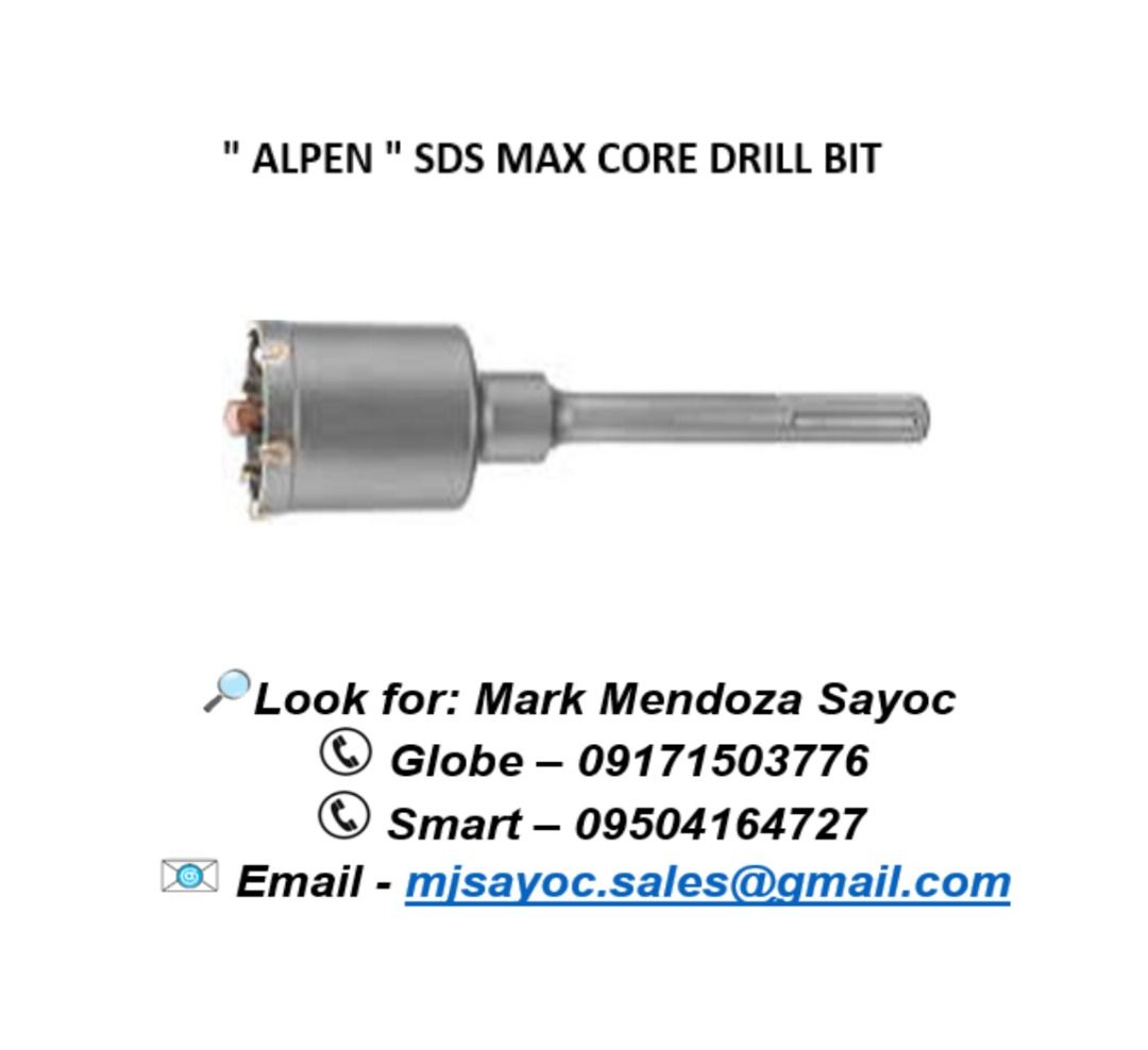 " ALPEN " SDS MAX CORE DRILL BIT, Commercial & Industrial, Construction ...