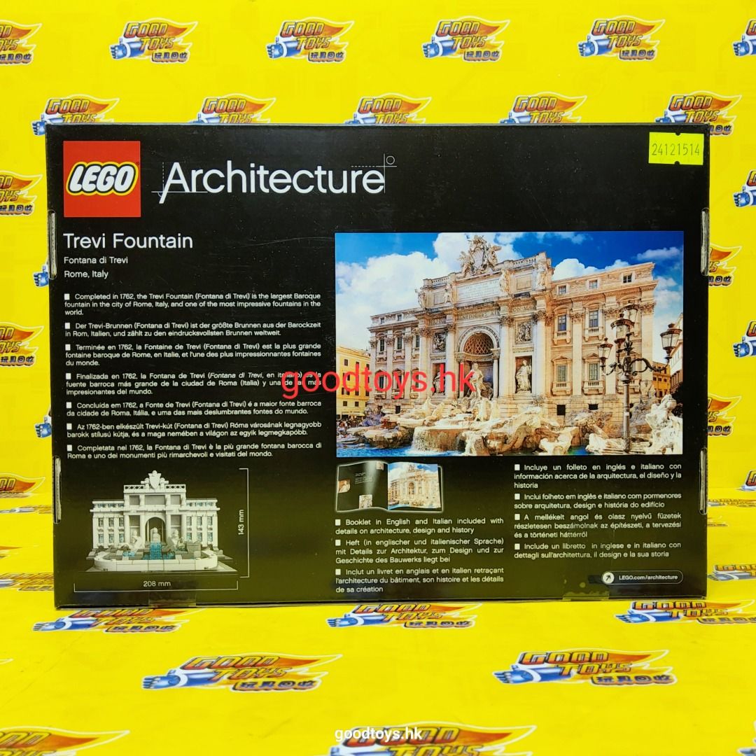 全新未開封 LEGO 21020 ARCHITECTURE TREVI FOUNTAIN 特雷維噴泉, 興趣及遊戲, 玩具 & 遊戲類 ...