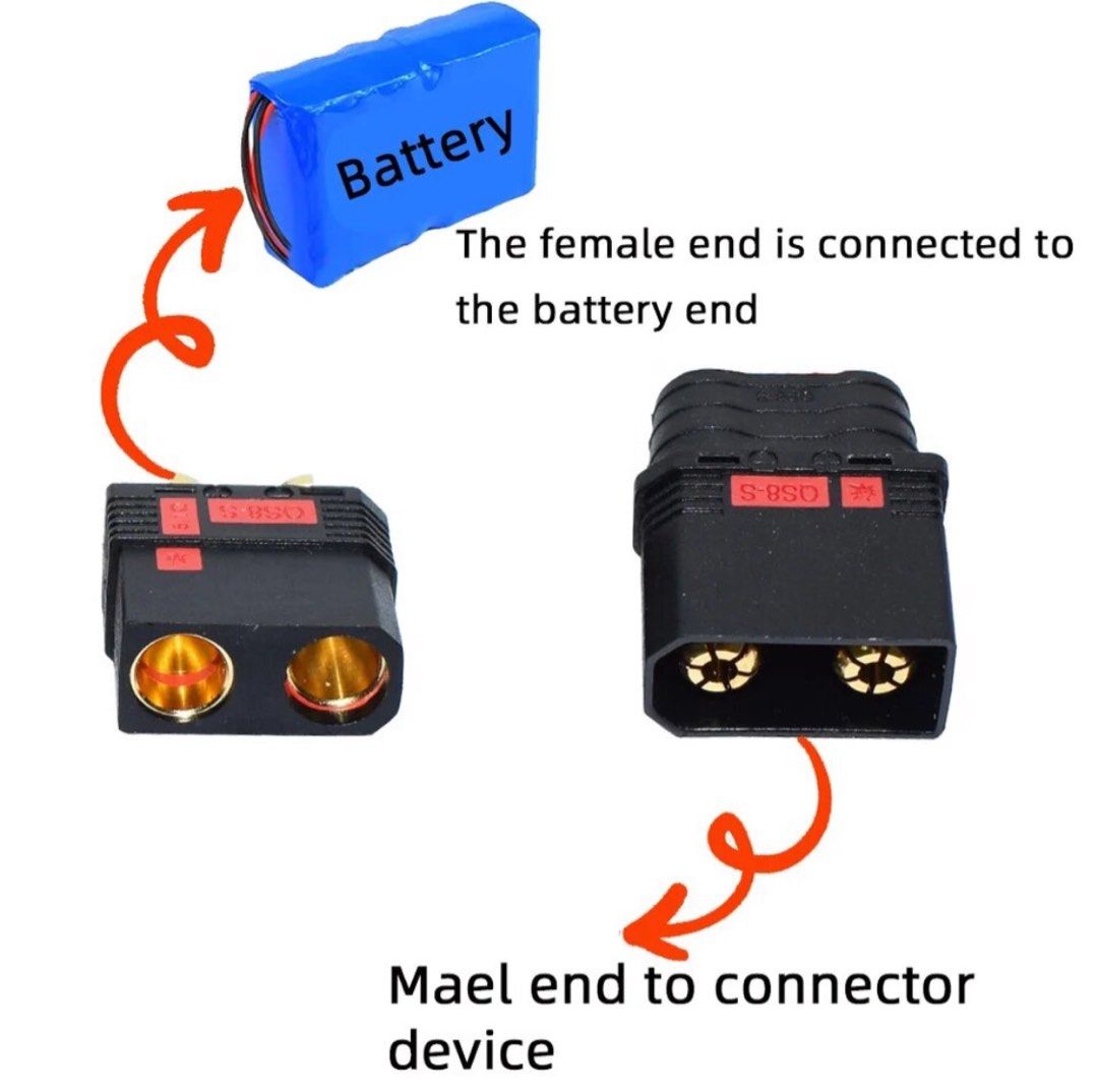* QS8-S Connector Male and Female Kit RC Battery ESC QS8-S Heavy Duty ...