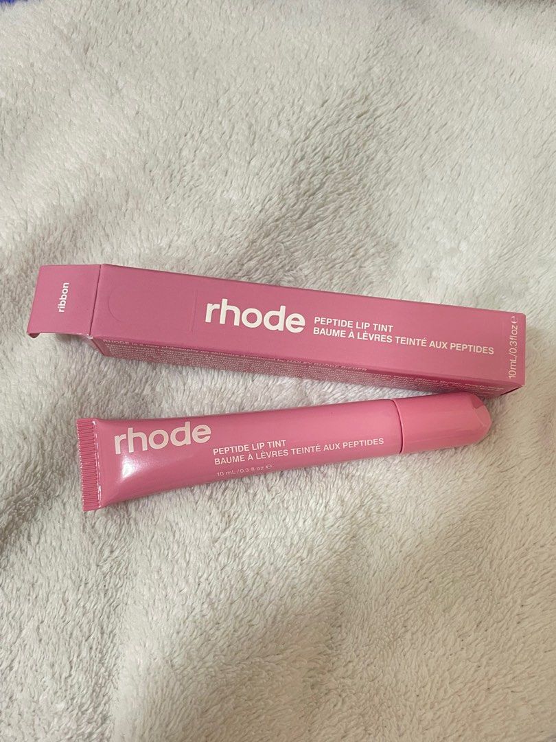 🎀 Rhode Peptide Tinted Lip Treatment Lipbalm Gloss - Ribbon (Sheer Pink ...