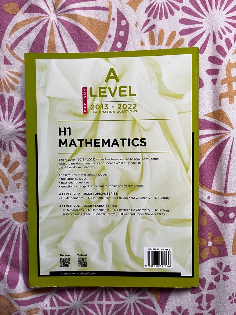 A levels H1 math topical TYS (2013-2022), Hobbies & Toys, Books ...