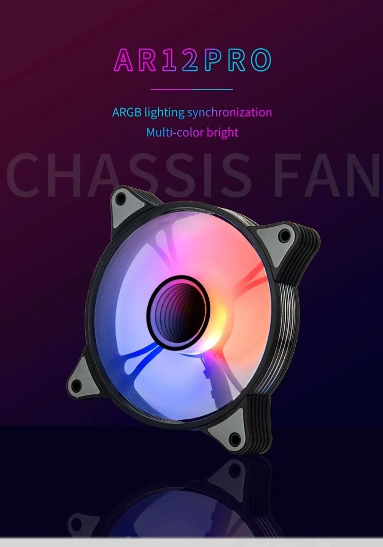 Aigo AR12PRO Computer CPU Desktop Case Fan Ventoinha PC Unlimited Space 120mm RGB Fan 4pin PWM ...