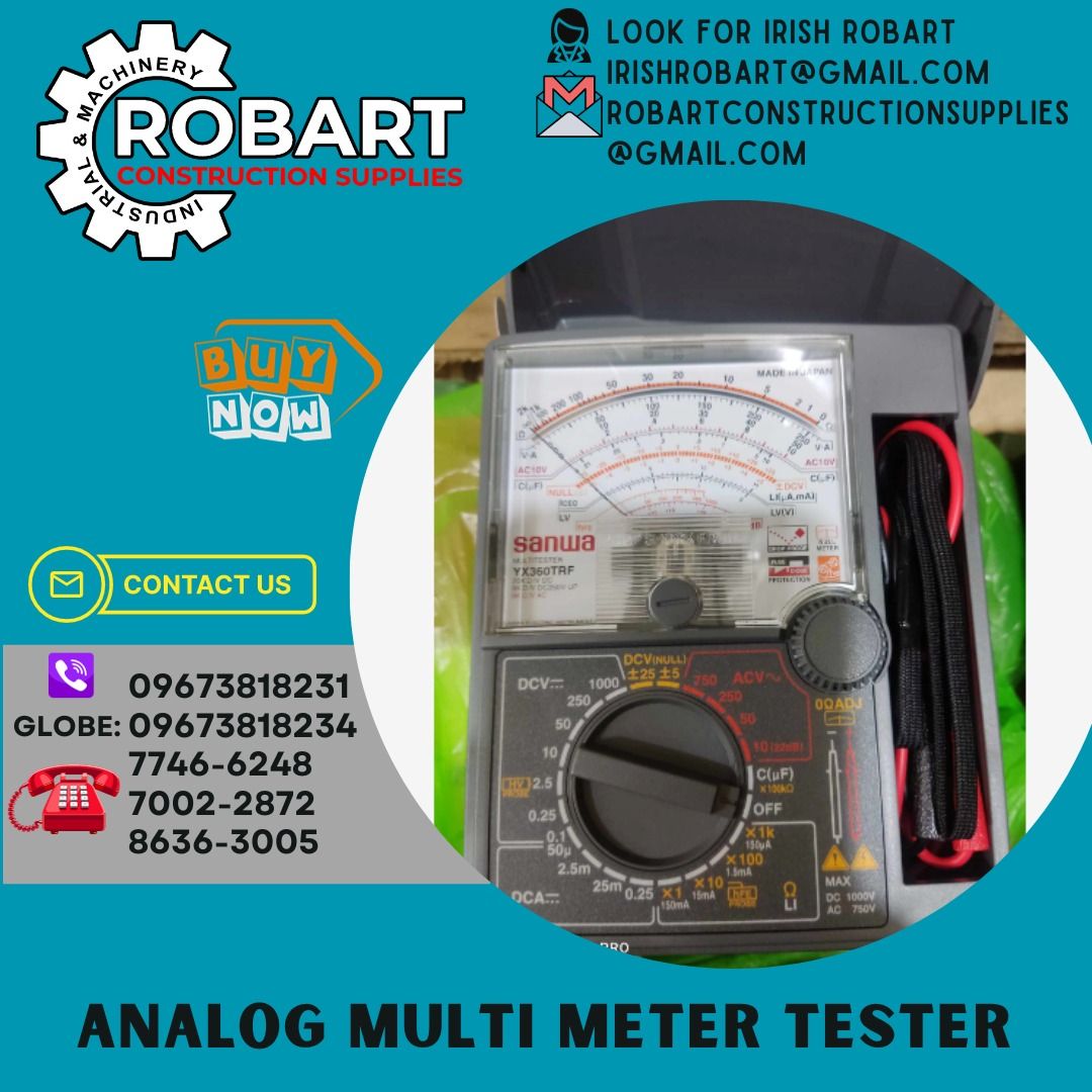 Analog Multi Meter Tester, Commercial & Industrial, Construction Tools ...