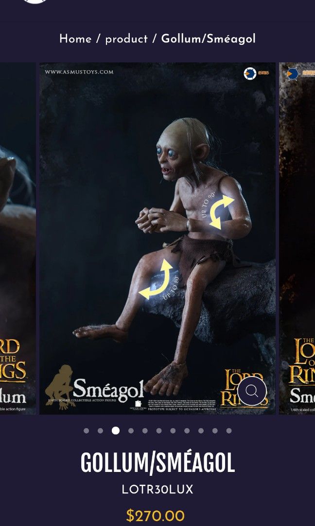 ASMUS TOYS THE LORD OF THE RINGS SERIES: Smeagol LUXURY EDITION ...