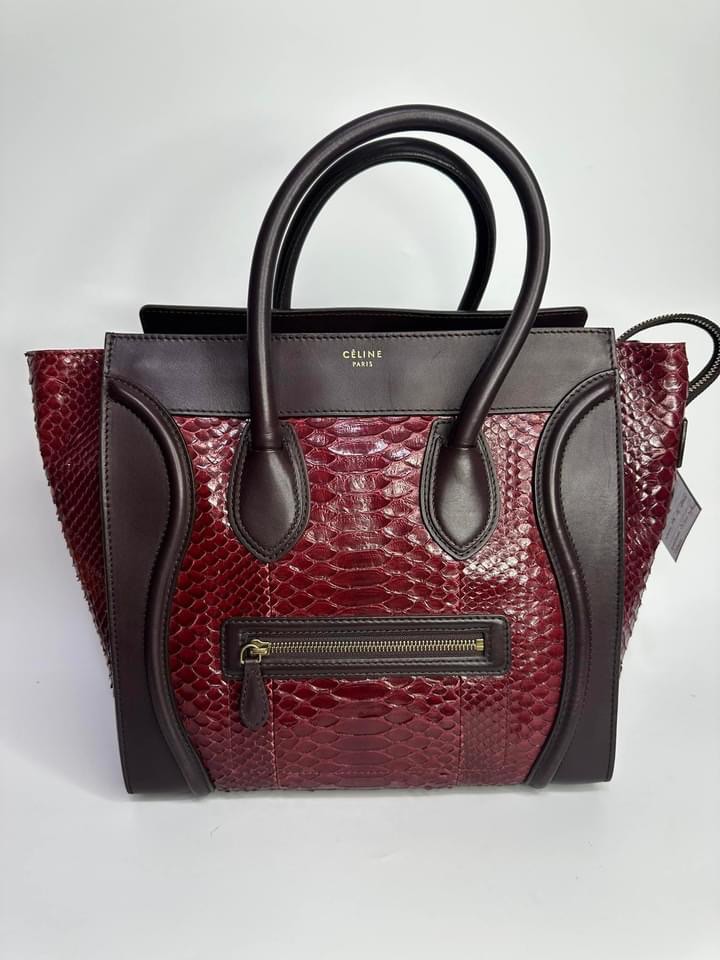 Authentic Celine Python Mini Luggage Tote, Luxury, Bags & Wallets on ...