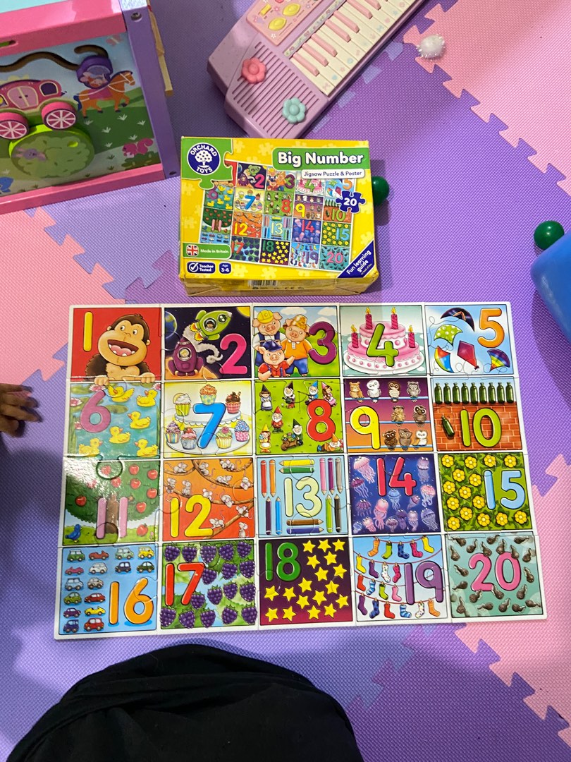 Big Numbers Jigsaw Puzzle, Hobbies & Toys, Toys & Games on Carousell