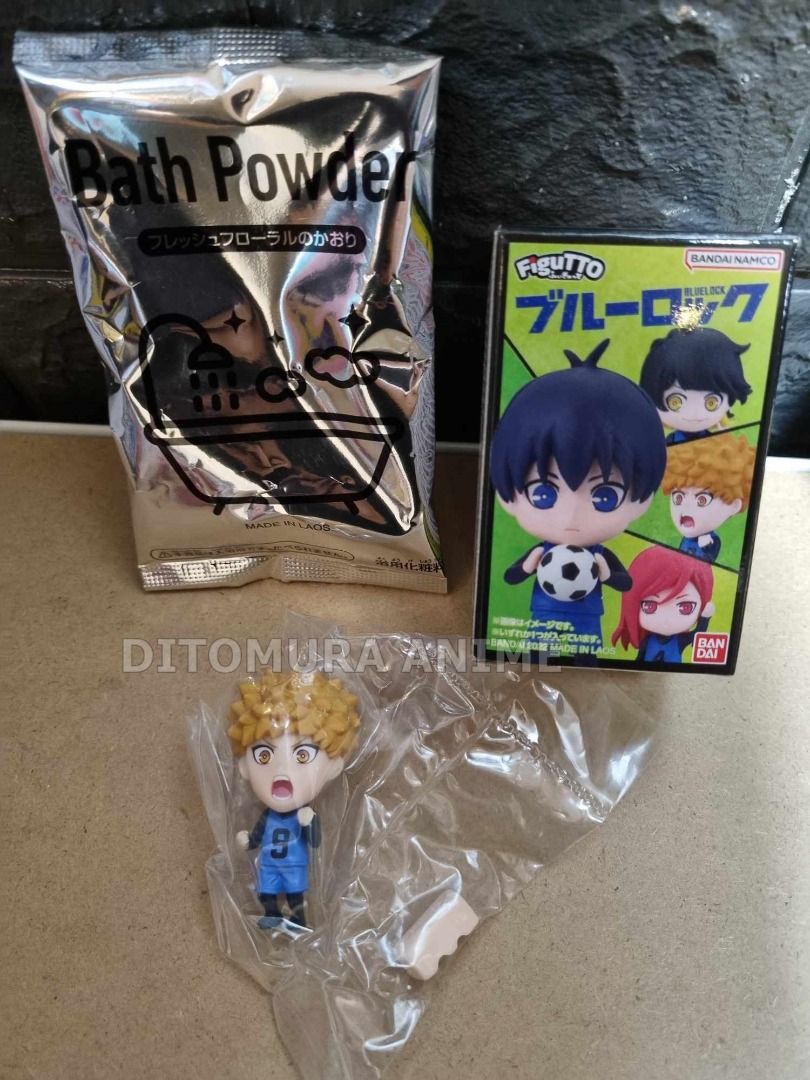 Blue Lock Figutto Figure with Bath Powder Additive Bachira Isagi ...