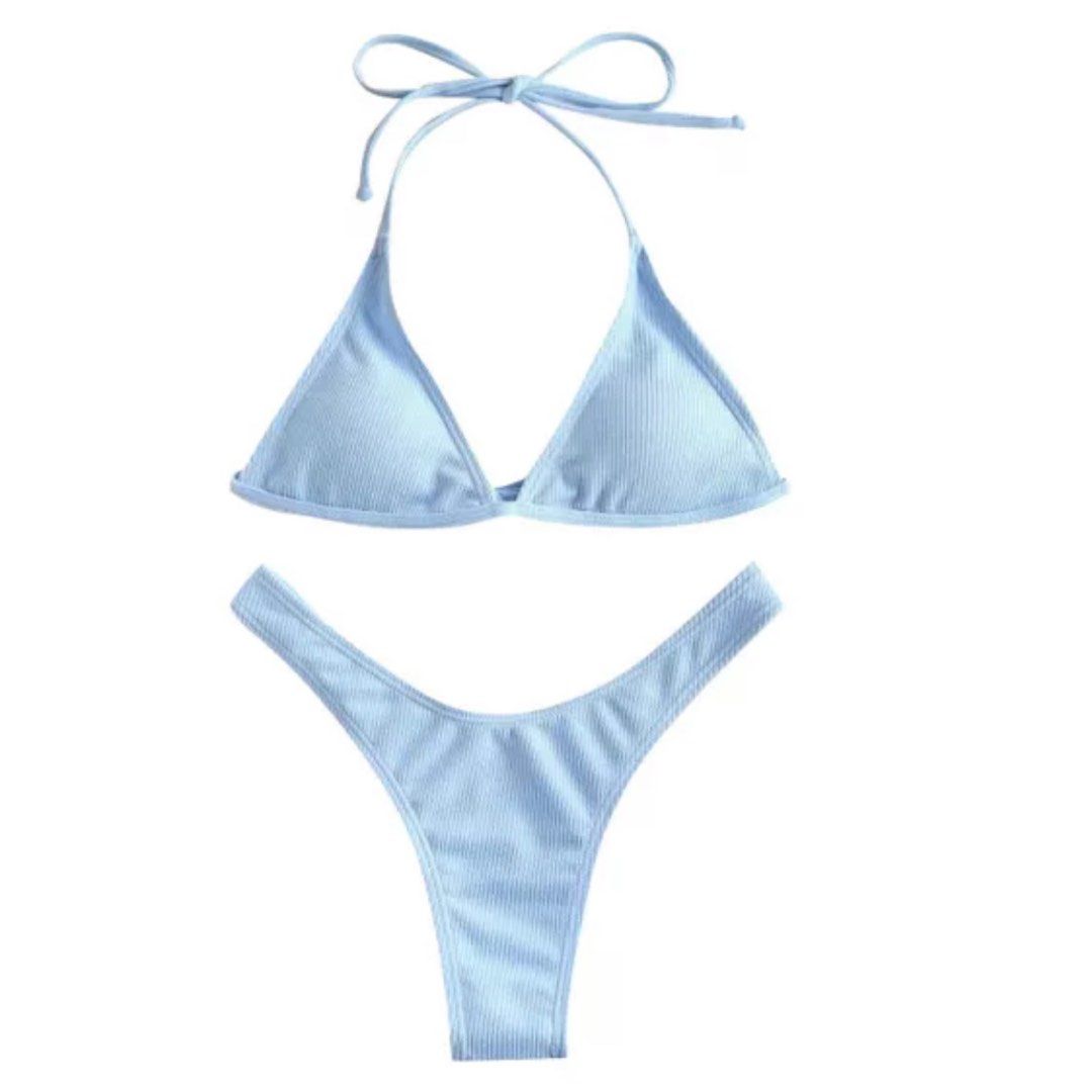 Blue Two Piece Bikini, Women's Fashion, Swimwear, Bikinis & Swimsuits ...