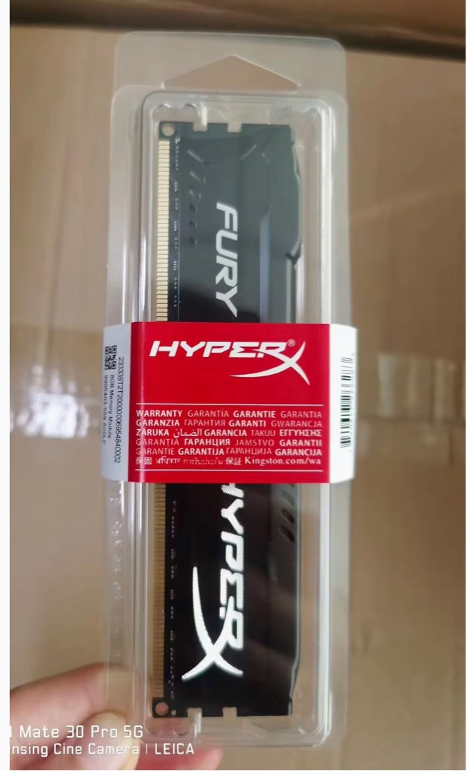 [BNIB] Black Kingston HyperX Fury 8GB DDR4 3200 CL16 Ram stick with ...