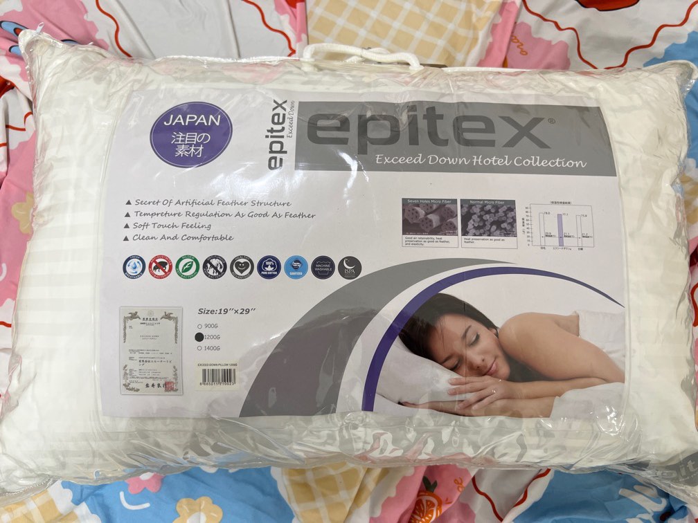 Brand new EPiTEX exceed down pillow hotel collection, Furniture & Home ...