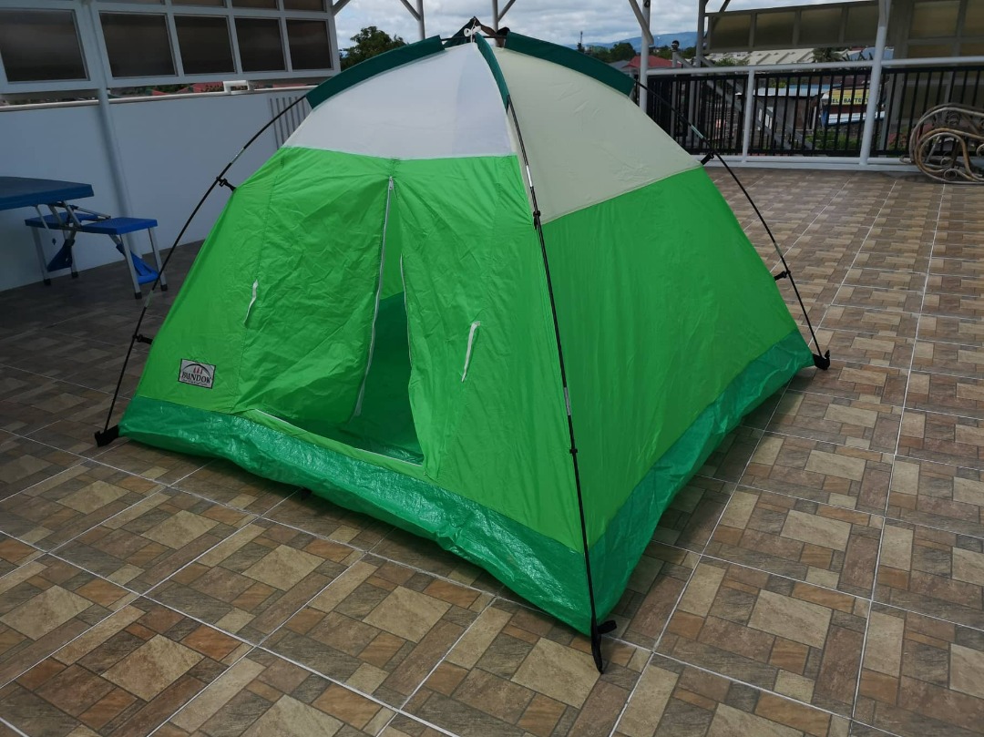 Bundok Green Camping Tent, Sports Equipment, Hiking & Camping on Carousell
